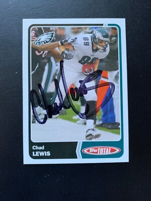 Chad Lewis Signed 2003 Topps Total Card Philadelphia Eagles Autograph ...