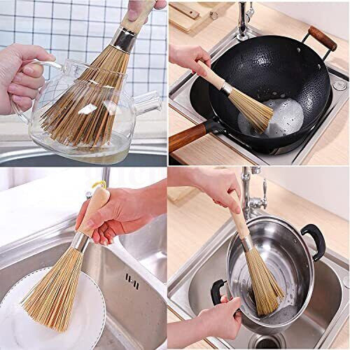Bamboo Wok Cleaning Brush Strong Cleaner High Quality Wash Pan Clean ...
