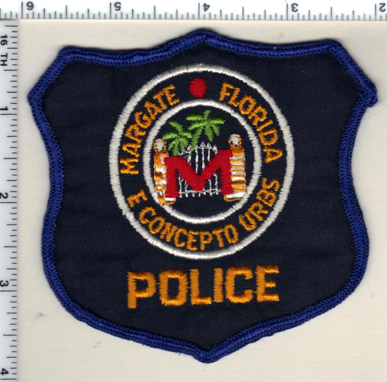 Margate Police (Florida) Shoulder Patch from the 1980's | eBay