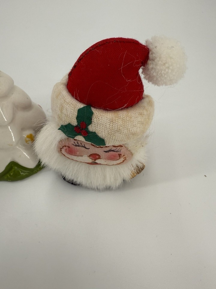 Vintage Lefton ceramic Christmas tree and Santa figures. | eBay
