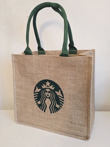 Starbucks Hessian Rattan Green Nature Raffia Shopping Tote Bag NEW | eBay
