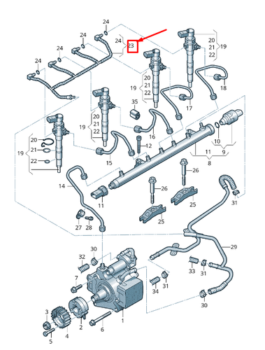 NEW VW VENTO FUEL RETURN LINE 03L130235AN ORIGINAL | eBay