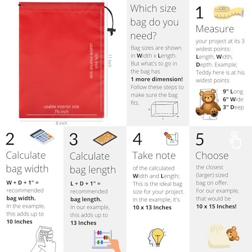 Drawstring Bag with Toggle - Nylon Cinch and Ditty Pouch () 8 x 11 Inch ...