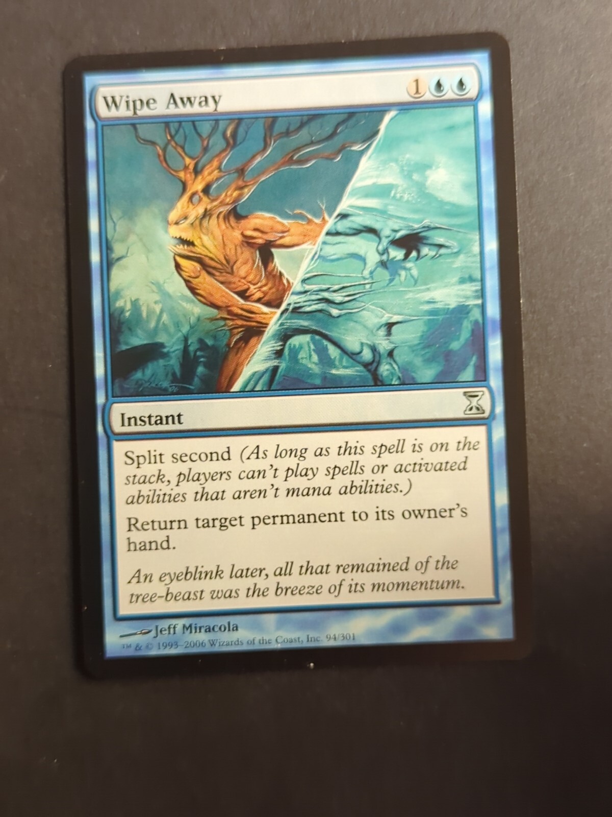 2006 MTG Magic: The Gathering Time Spiral Uncommon Wipe Away 94/301 NM ...