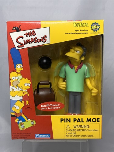 NEW 2001 Playmates WOS Simpsons ToyFare Exclusive Pin Pal Moe Action ...