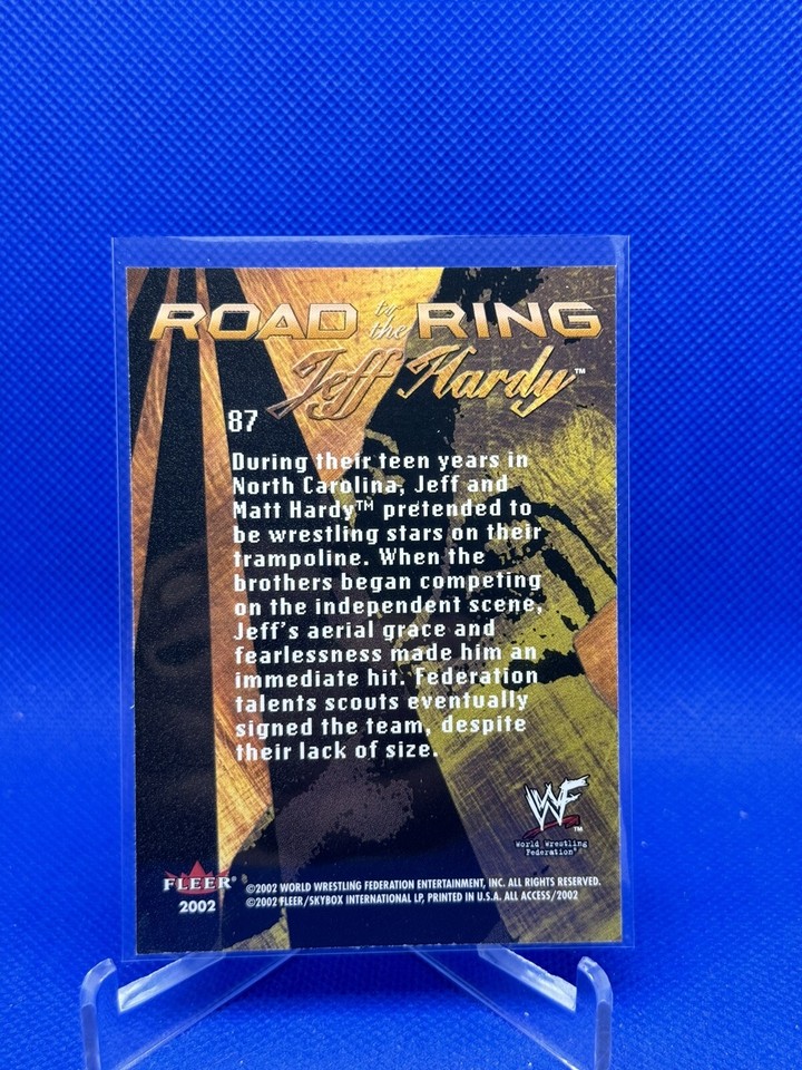 2002 Fleer WWF All Access Road To The Ring Jeff Hardy #87 | eBay