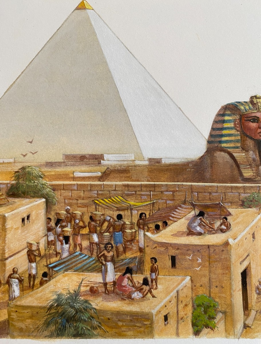 Egyptian Pyramids Painting