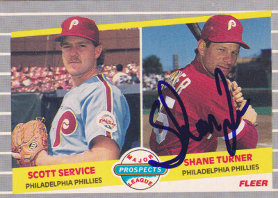 SHANE TURNER PHILADELPHIA PHILLIES SIGNED FLEER CARD BALTIMORE ORIOLES ...