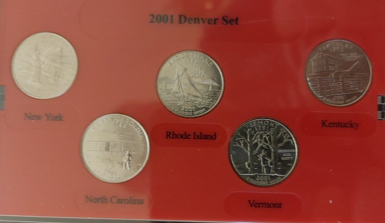 CSN 2001 - 2 STATE QUARTER Sets UNCIRCULATED COINS P & D | eBay