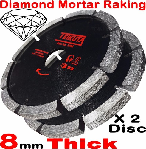 2X Mortar Raking Disc 115mm 41/2" Diamond Mortar Raking Blade Angle ...