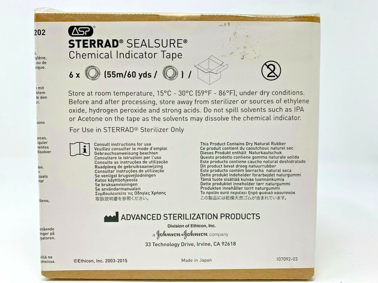 ASP+Sterrad+Sealsure+Indicator+Tape+60+Yard+Reusable+14202 for sale ...
