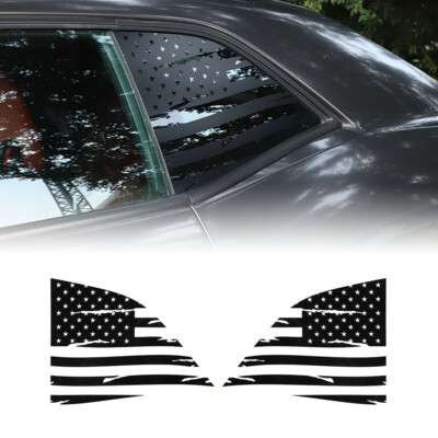 For Dodge Challenger Window Decal American Flag Sticker Rear Window ...