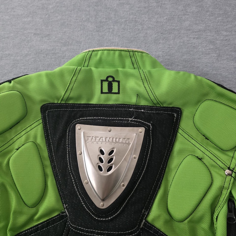 Icon Timax Motorcycle Jacket Men’s Large Green Armored Riding Jacket ...