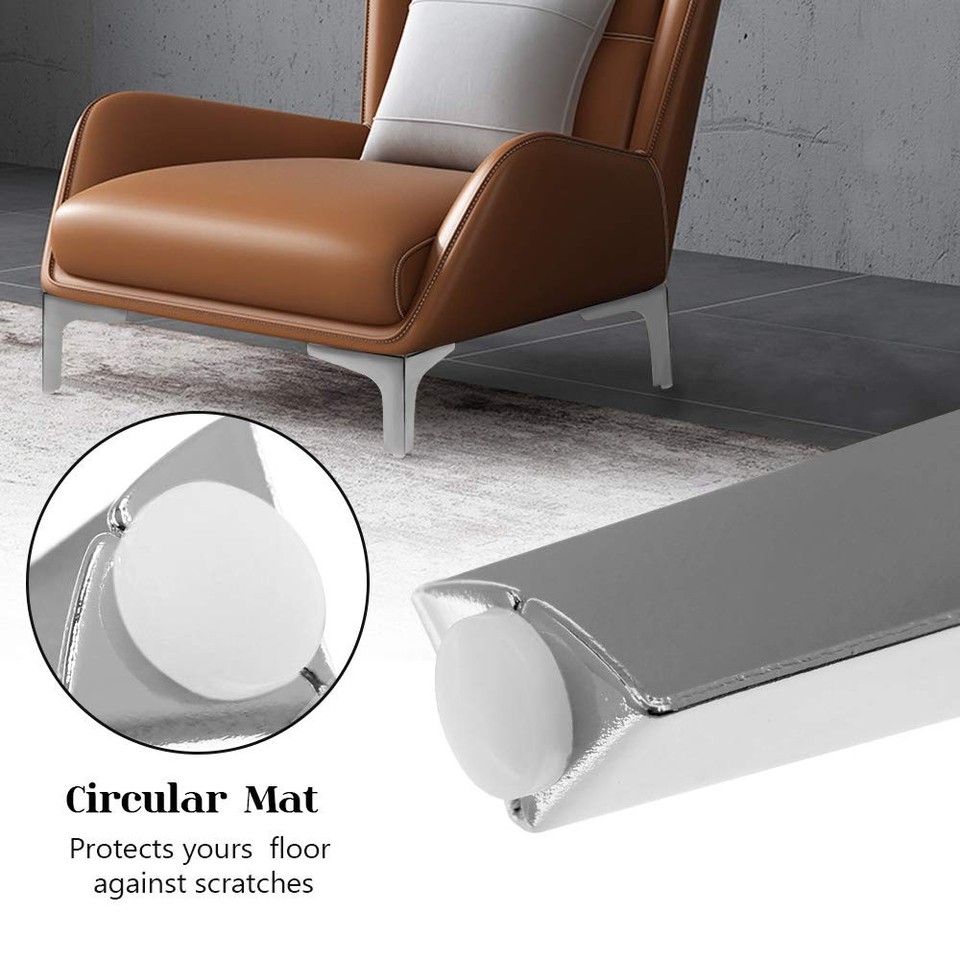 4pcs 7 Inch Furniture Legs Modern Style Sofa Legs Polished Chrome ...