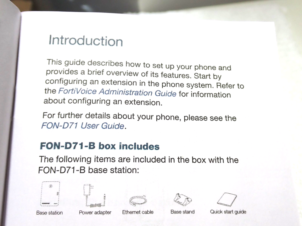 Fortinet - FON-D71-B Fortinet FortiFone D71 LOT OF [4] CORDLESS PHONE ...