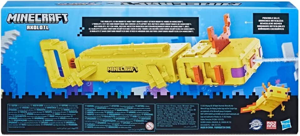 New Nerf Super Soaker Minecraft Axolotl Water Gun | eBay
