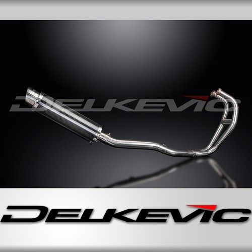 KAWASAKI GPZ500/EX500 97-09 350MM ROUND CARBON FULL EXHAUST SYSTEM ...