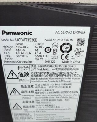 1PC New Panasonic MCDHT3520E Servo Driver Expedited Shipping | eBay