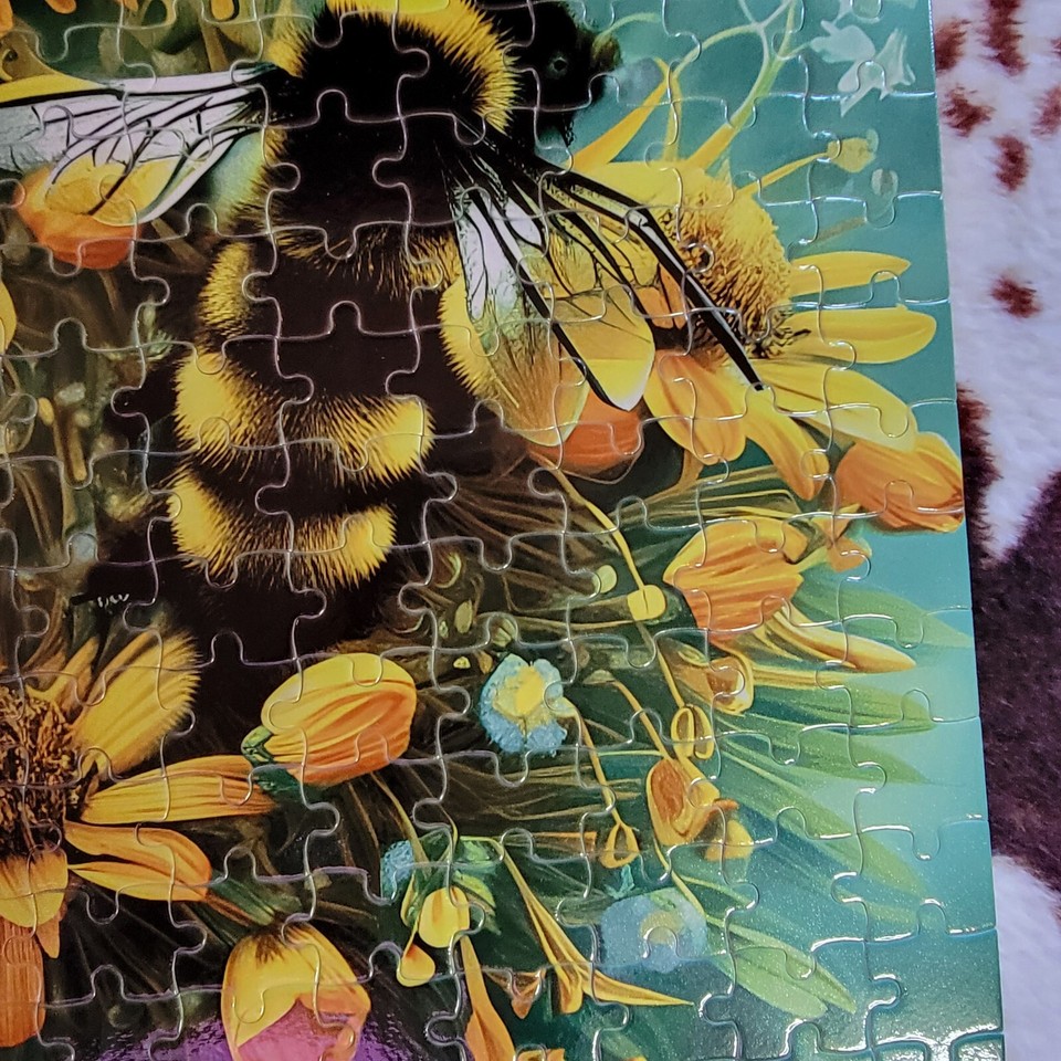 Honey Bee Floral 120 Piece Custom Handmade Jigsaw Puzzle | eBay