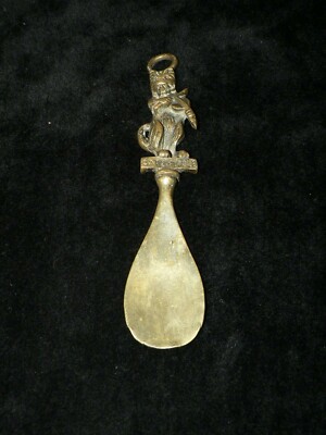 Antique Vintage Brass Spoon Cat & Fiddle Beautiful | eBay