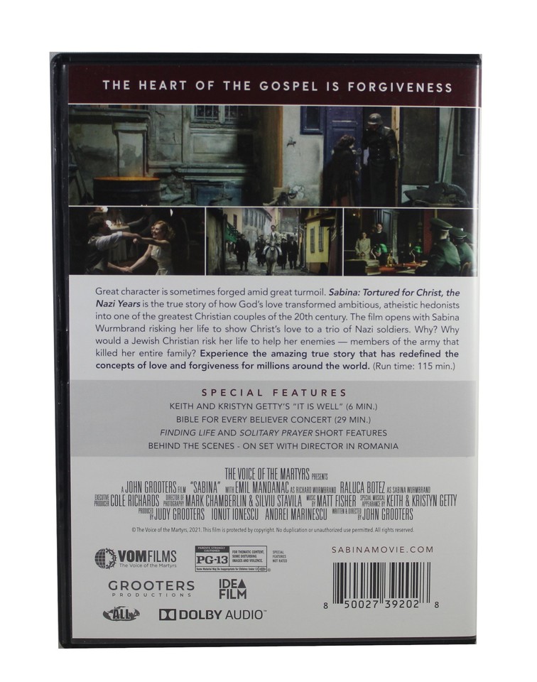 Sabina Tortured For Christ The Nazi Years NEW DVD Blu-Ray Digital ...