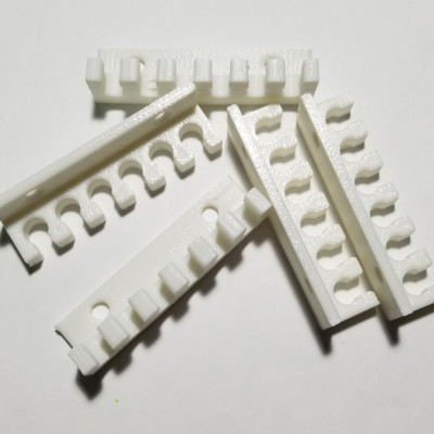 Wall Mounted 1/4" Tubing Clips - 6 Holes - Pack of 5 - 3D Printed ...