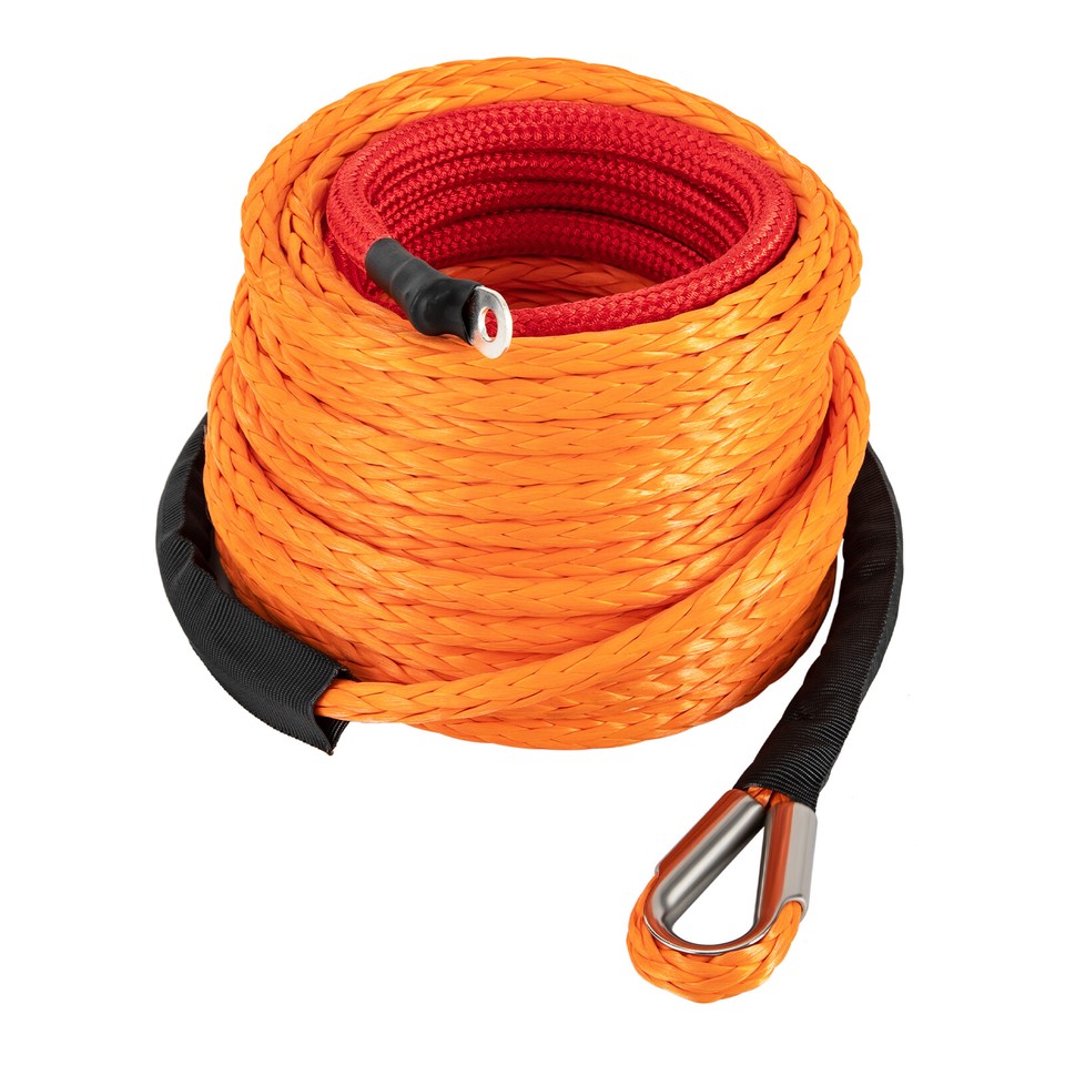 3/8"x 60FT Synthetic Winch Rope Line Recovery Cable 19854 LBS for UTV ...