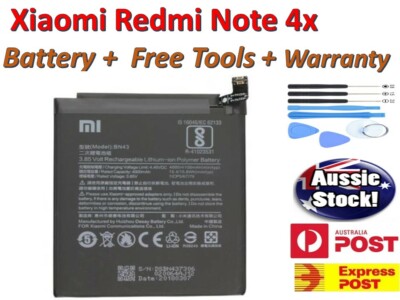 Fast Charging Xiaomi Redmi Note 4X Battery BN43 4100mAh + 2 Year ...