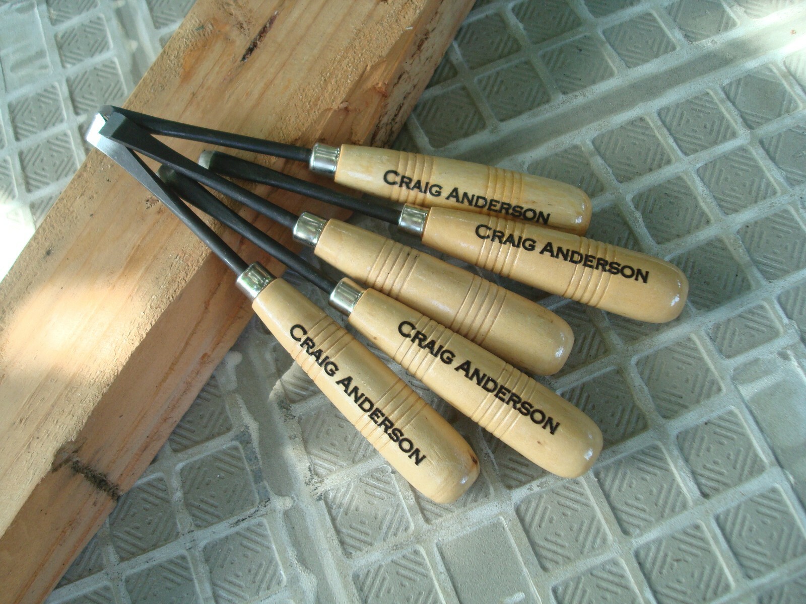 Personalized Woodcarving Chisel Set 5 Pc. V-gouge Shallow Gouge Skew ...