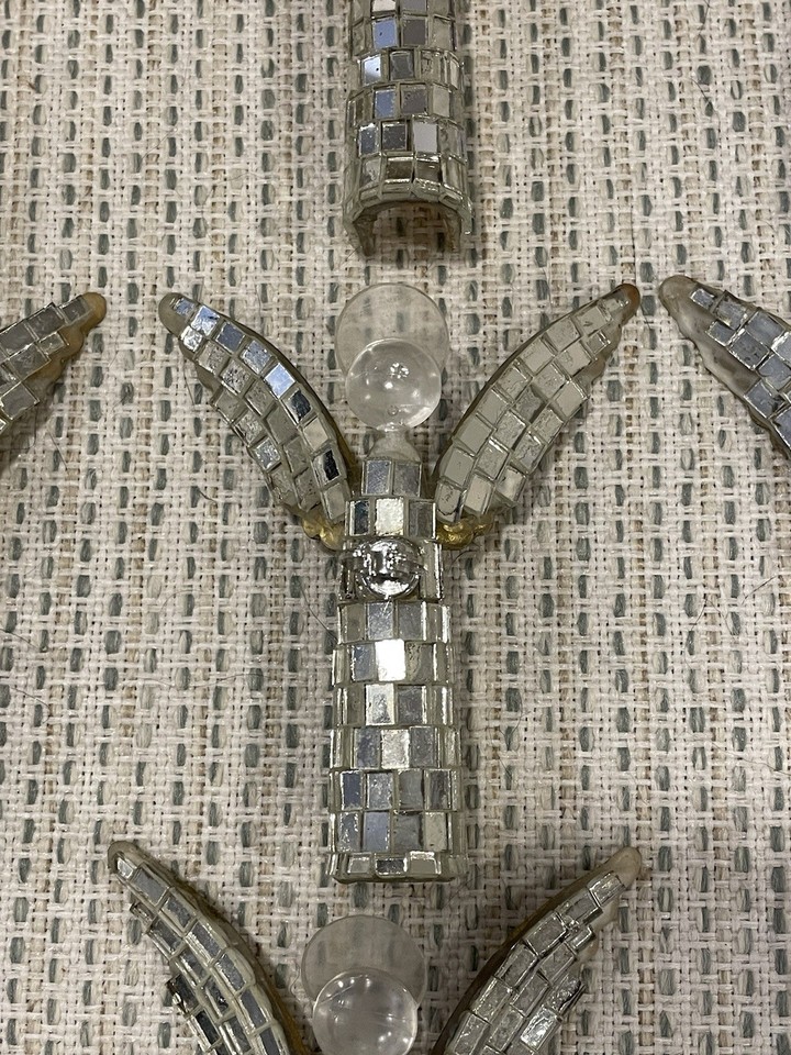 Vintage Santas World Angel Mirrors Sparkle Disco Ball Kurt Adler No ...