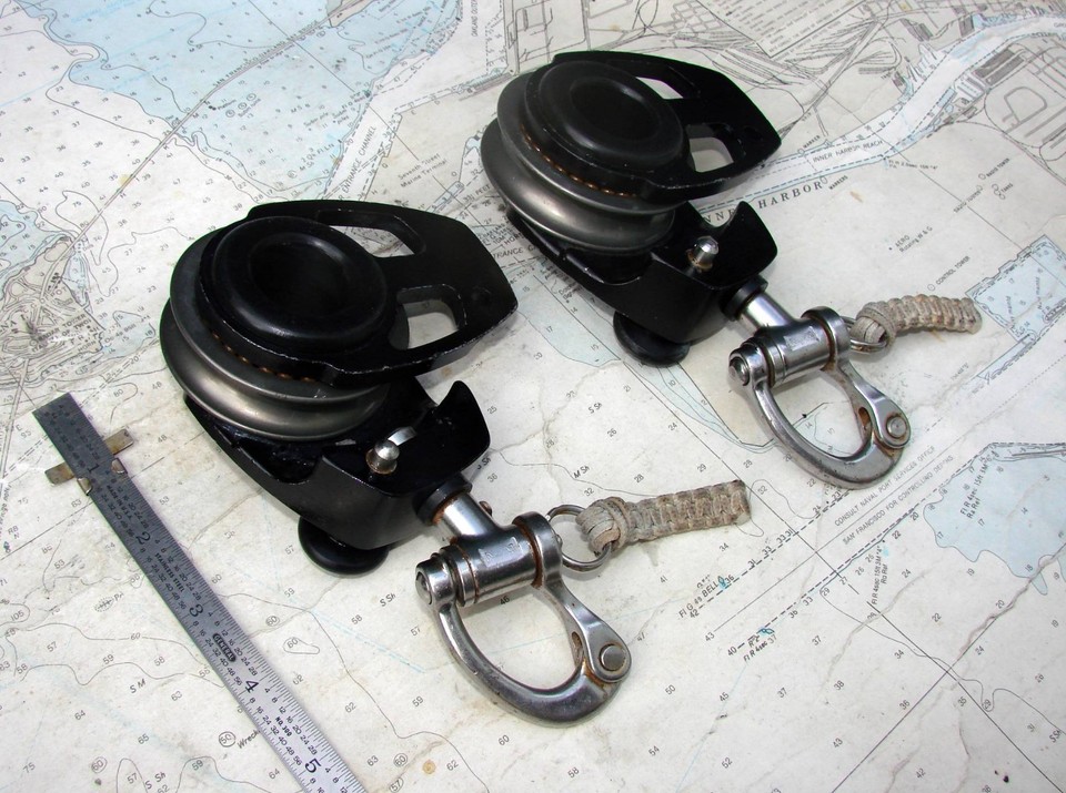 PAIR Garhauer HD 40SN BALL BEARING SAILBOAT SNATCH BLOCKS-14 Photos ...