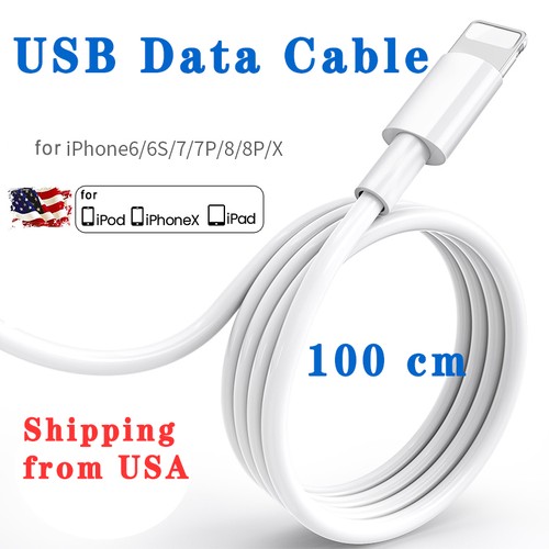 1 Meter 2 A USB Charger Cables for Apple iPod iPad iPhone 6 7 8 X XS XR ...