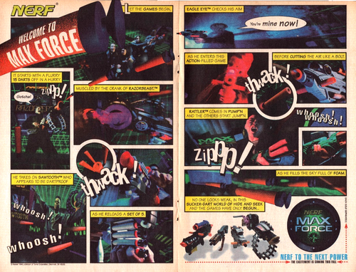 1994 NERF Max Force Guns Vintage PRINT AD - Kid Classic Fun Promo 90s ...