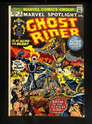 Marvel Spotlight #9 Ghost Rider! Bride of the Serpent God! Marvel 1973 ...