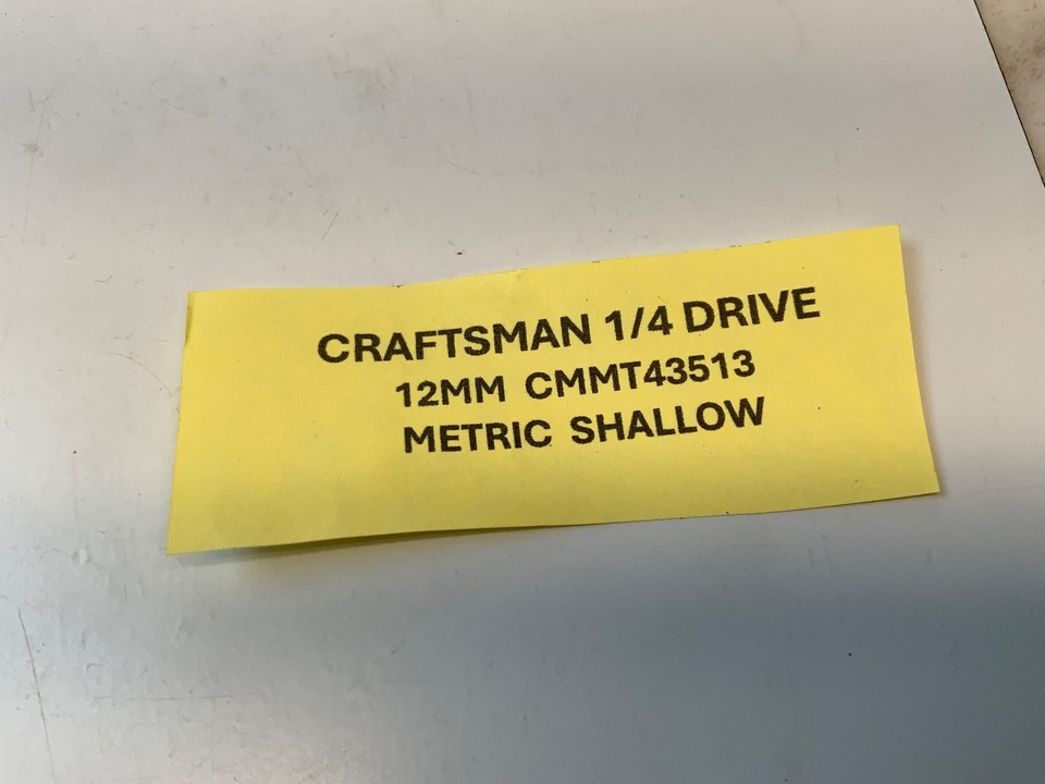 Craftsman CMMT Series 1/4 drive 6pt Metric Sockets, 4-13mm, Choose | eBay