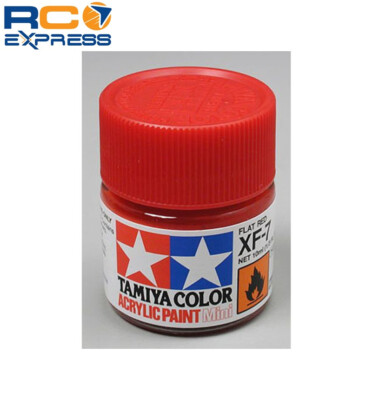 Tamiya Acrylic Mini XF7 Flat Red TAM81707 | eBay