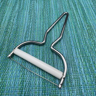 Vintage Metal Cheese Slicer Manual Hand Held Wire Cutter Basic White ...