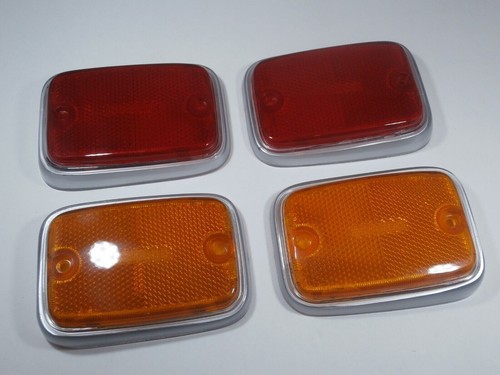 211945363B SIDE MARKER LENS REFLECTORS SILVER BASE TRIM VW TYPE 2 BUS ...