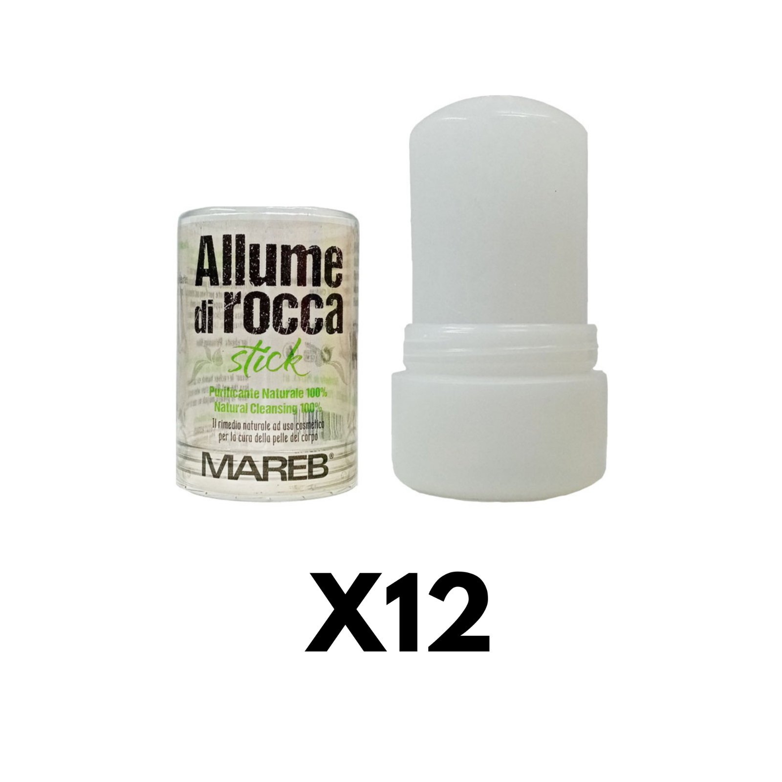 X12 Allume di rocca Stone Natural anti Odour after Shave Hemostatic ...