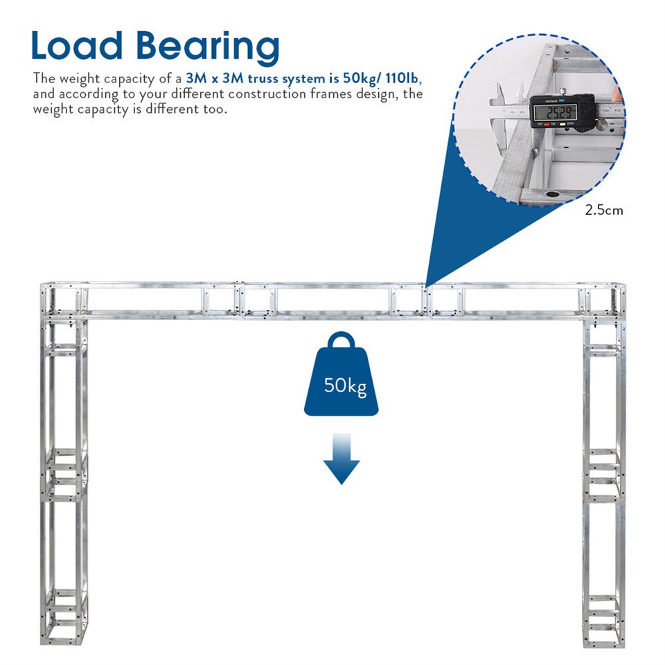 Square Aluminum Box Truss Dj Booth Trussing Section Stage Segment ...