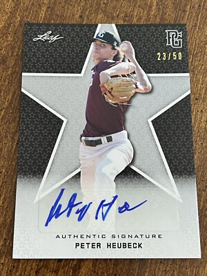 PETER HEUBECK 2020 LEAF PERFECT GAME BLACK AUTOGRAPH #23/50 DODGERS | eBay