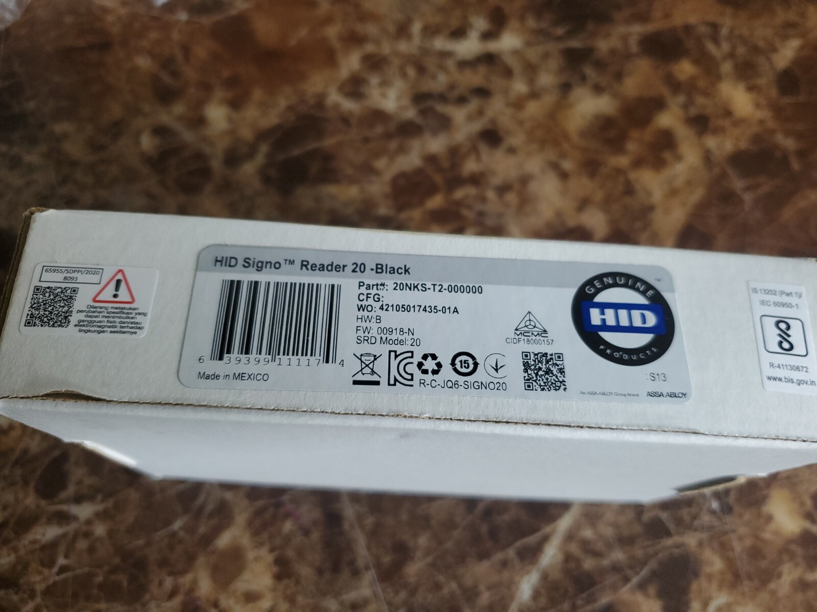 HID 20NKS-T2-000000 Signo 20 Contactless and Keypad Reader 639399111174 ...