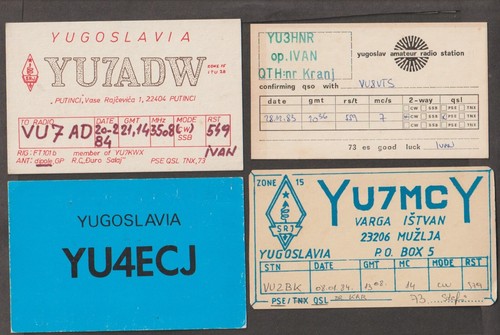YUGOSLAVIA QSL CARDS X20 | eBay