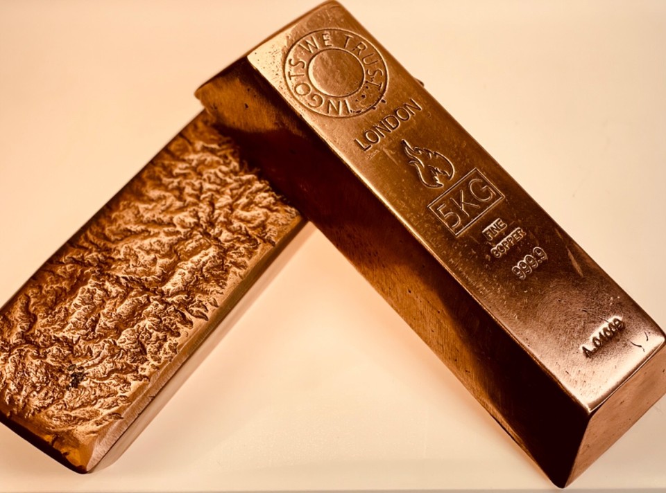 COPPER INGOT ART .999 24k Cu Pure 5KG BEHEMOTH Bar/Bullion- INGOTS WE ...