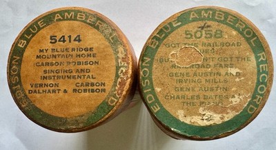 2 pcs Edison Blue Amberol rec 5414/5058: My Blue RIdge Mountain ...