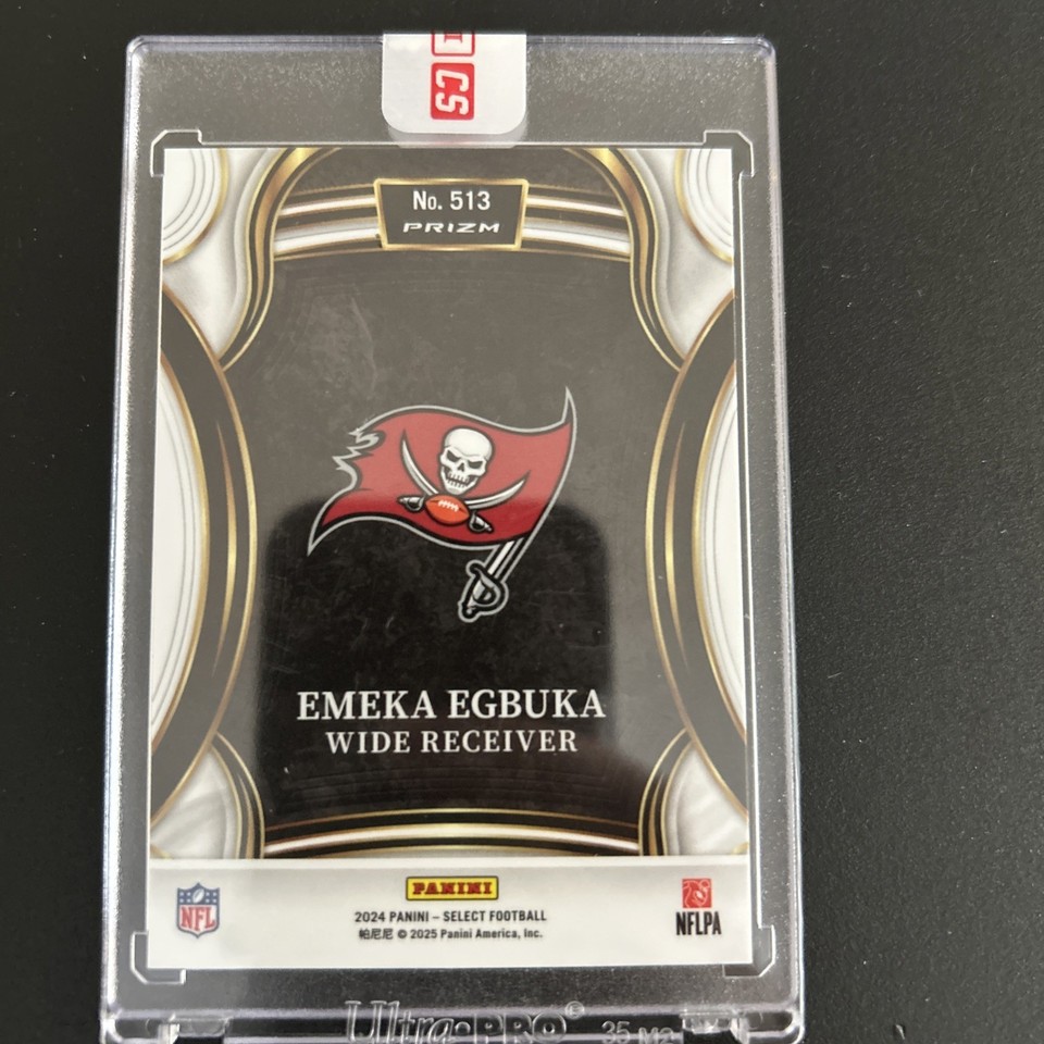 Emeka Egbuka 2024 NFL Panini Select XRC #513 SILVER PRIZM Tampa Bay ...