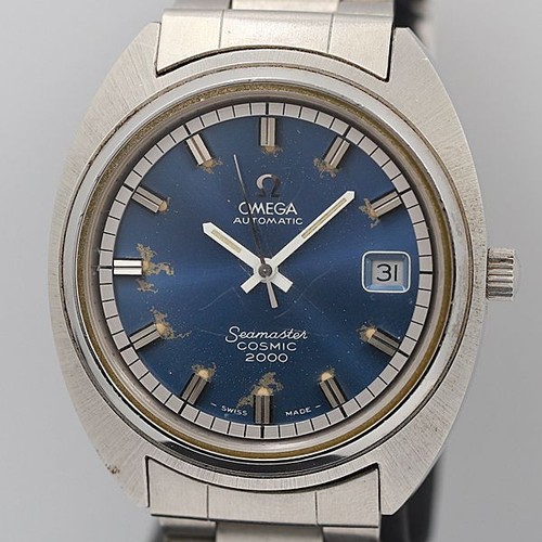 Rare Vintage Omega Seamaster Cosmic Automatic Men's Watch w/ Blue Dial ...