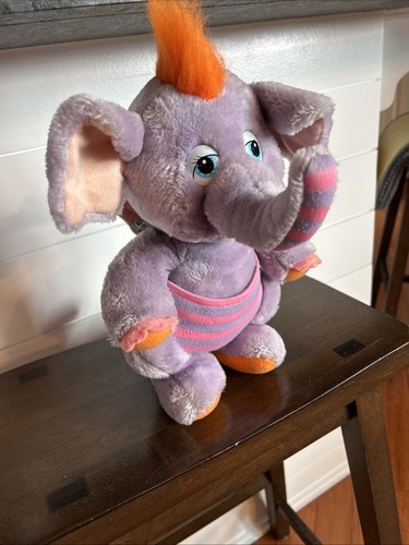Vintage Disney Plush Wuzzles Eleroo Elephant Purple Hasbro Softies 12 ...