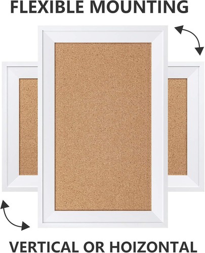 11X17 Inch Eco-friendly Cork Pinboard With 20 Push Pins For Home Office ...