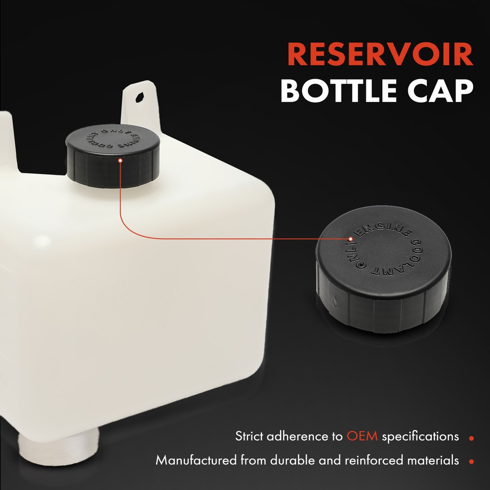 1x New Universal Coolant Radiator Reservoir Bottle Overflow Tank White ...